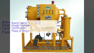 Coalescing Separation Diesel Fuel Oil Purifier DSP Explosionproof Type