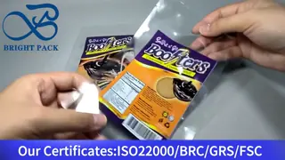 plastic polythene bag for chocolate coated biscuit 189g