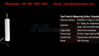 China Surface Temperature Measuring Test Finger Probe IEC60335-2-11 For Tumble Dryers for sale