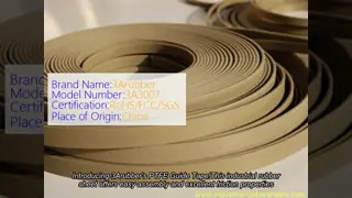 Thickness 0.8mm 1.0mm 1.5mm Industrial Rubber Sheet PTFE Guide Tape Easy Assembly