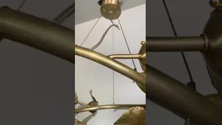 Luxury Lobby Chandelier Modern Gold Leaf Pendant