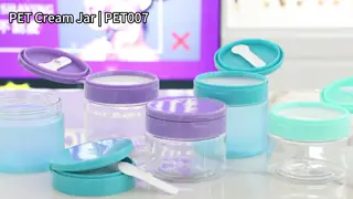 China PET007 200g 250g 300g Plastic PET Cream Jar With Flip Cap For Body Scrub Toner Pads Wirh Spoon for sale