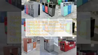 Large Stainless Steel Dustbin Outdoor Custom