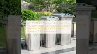 China 201/304 Grade Stainless Steel Trash Bin - Cart-Mounted Sanitation Garbage Can with Built-in Charcoal Filter for Outdoor Use for sale