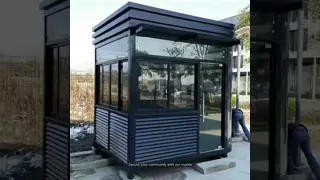 Outdoor Security Guard Booths – Mobile Steel-Structure Units with Metal Carved Panels for Community Property Duty