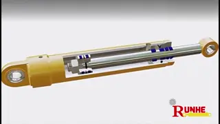 Structural breakdown of hydraulic cylinder