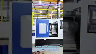 High-precision CNC slant-bed tool turret lathe#cncsoftware #machine #manufacturing
