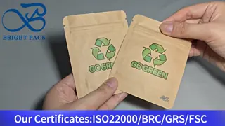 eco-friendly kraft paper stand up bag