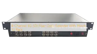 8 Channel SDI Fiber Extender 1U Rack