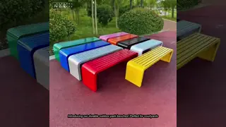Outdoor Park Leisure Bench - Continuous Row Seating for Courtyards, Sports Courts, Malls & Plazas