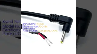 China Custom 90 Degree Angle DC Male to Open Power Cable FDC-188 with UL/RoHS/CE/REACH Certifications for sale