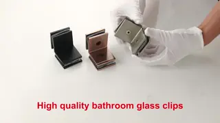 China Durable 45*45mm Shower Clamps for Tempered Glass Mounting in Corner of Bathroom Door for sale