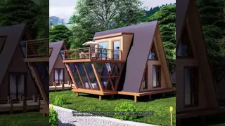 Triangular Instagram-Worthy Wooden Cabin – Outdoor Assemble Homestay for Scenic & Tourism Areas, Camping House, Moisture-Proof & Fire-Resistant Wooden Villa