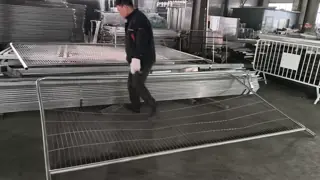 China Galvanized 2.1m x 2.4m Easily Assembled Temporary Fence Welded Wire Metal Fence Panel for sale