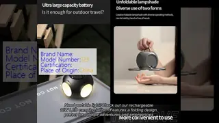 China OEM Brand Portable LED Camping Lantern Folding Design For Outdoor Emergency Use for sale