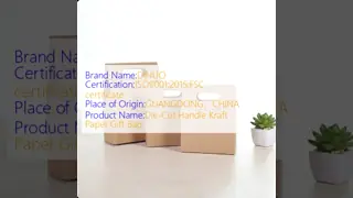 China Kraft Bag Die Cut Handle Bolsa De Papel Brown Kraft Paper Packaging Bag Folding Paper Bags for Gifts for sale