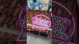 Our factory's eco-friendly faux fur fabric