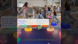 China PE Material Colorful Round Shape Outdoor Led Lighted Floor Dance Tiles Music Floor Led with Ra 90 Color Rendering Index for sale