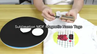Diy Photo Printing MDF Wooden Sublimation Name Badge Blanks Custom Magnetic Name Tags
