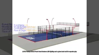 China Professional Paddle Courts Panoramic Padel Court with Good Quality Paddle Court for Tennis Sports Competition for sale