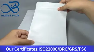 white stand up ziplock pouch