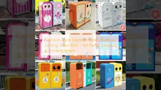 Sort Waste Easily Stainless Steel Bins