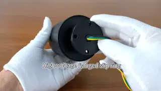 China 1000V High-Voltage Flanged Slip Ring with 7.5A Current Transmission and Precious Metal Contacts for sale