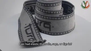 A Closer Look: Double Sided Jacquard Elastic Band With Printed Non Slip Transparent Silicone Strip