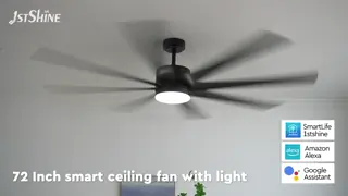 China 6 Speed Reversible DC Motor Large Air Flow Ceiling Fans With Lights And Remote App Control for sale