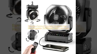China Remote Control Cordless Outdoor Fan Rechargeable 20000MAh With Led Light for sale