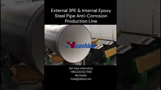 China Huashida Steel Pipe 3lpe External & Fbe Internal Coating Solution with Shot Blasting Rust Cleaner for sale