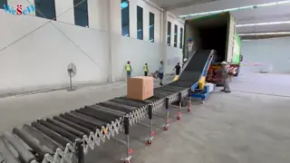 China Custom Heavy-Duty Belt Conveyors Mobile Automatic Loading/Unloading Systems Truck Container Warehouse Bulk Material Handling Equipment Truck Container Heavy Cargo Automatic Handling Systems Logistics for sale