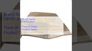 China Environmentally 100% Recyclable Paper Padded Mailers Cushion Shockproof Kraft Paper Padded Bags Paper Packaging for sale