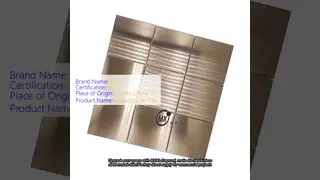 Matte Black Stainless Steel Mosaic Tiles Fireproof Commercial Project Wall Panel Factory Direct Supply