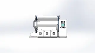 1500c carbonization furnace with slide valve pump with white background