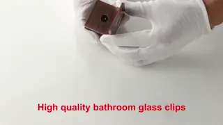 China Stainless Steel 316 Glass Clip for 8-12mm Glass with 90 Degree Angle Shower Door Hinge for sale