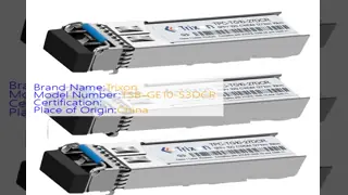 TSB-GE10-53DCR 1.25G BIDI Bi-directional SFP Transceiver with 1550nm/1310nm Wavelength 10km -5℃ ~+70℃ SMF