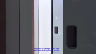 Sliding door with glass