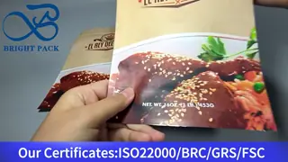 brown stand up pouch with zipper for food 453g