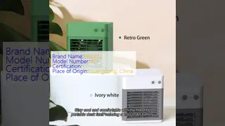 Portable Desk Fan with 2000mAh Battery Brushless Motor and Humidify Function for Home Office Desktop