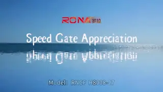 Waist High Office Building Access Control Turnstiles Stainless Steel RFID Reader Showcase