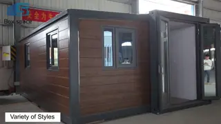 Maison préfabriquée modulaire, évolutive, 20 pieds, 40 pieds, maison de conteneur pliable préfabriquée