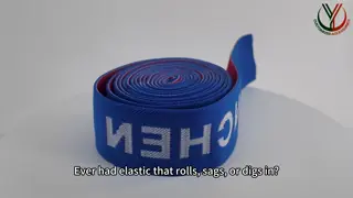 See Why Choose 45mm Custom Garments Cotton Elastic Band With Shiny Silicone Logo