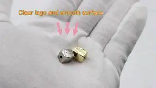 Metal square beads custom logo metal beads for bracelet #8572