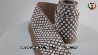 China 3D Raised SGS Silicone Dots Anti-Slip Elastic Band - 50m Rolls, Oeko-Tex Certified for Sportswear for sale