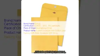 Multi Color Twine Tie Kraft Envelopes Button Closure Durable Eco Friendly Recyclable for Documents Letters Home Office