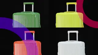 9014 Thickened Candy-Colored Suitcase with Aluminum-Magnesium