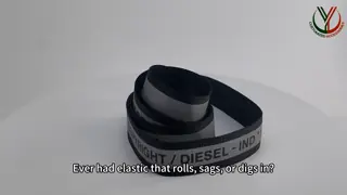 See Why Choose Garments Use Non Slip Elastic Band With Custom Printed Shiny Silicone logo