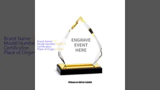 6'' Clear Diamond Acrylic Recognition Awards Trophy Plaque Customized Engraving