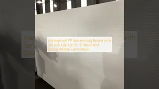 China Waterproof PP Advertising Board with Service Life Up To 10 Years and Glossy/Matte Lamination for sale